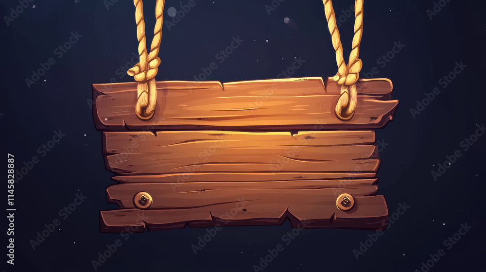 3d wood texture sign board. Wooden plank frame for saloon. Realistic ...