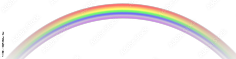 Rainbow on transparent background. Realistic rainbows in different ...