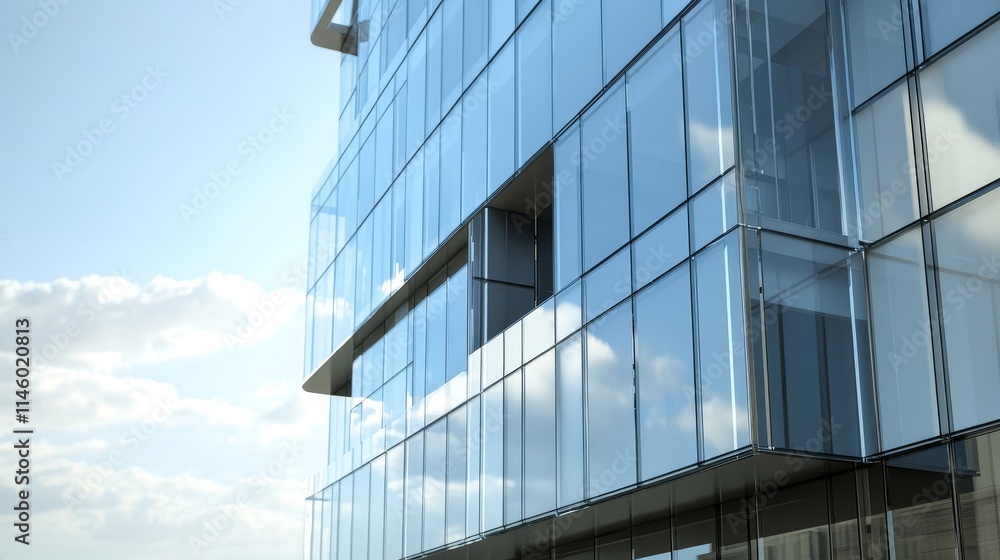 Contemporary architectural design featuring reflective windows enhances ...