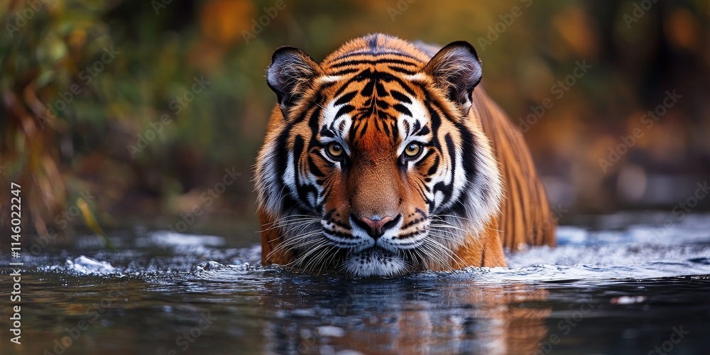 Siberian tiger, also known as the Panthera tigris tigris, is a majestic ...
