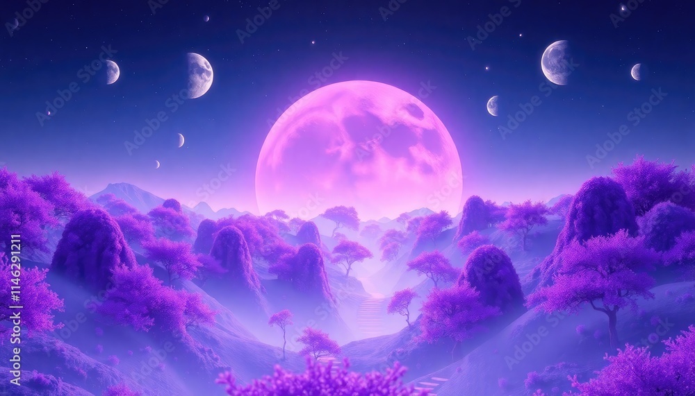 Ilustración de Stock 4K HD Wallpapers An Alien Planet With Glowing ...