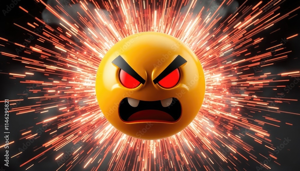 Ilustración de Stock 4K HD Wallpapers Angry Emoji Surrounded By An ...