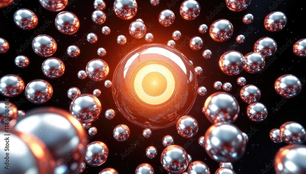 Ilustración de Stock 4K HD Wallpapers Abstract Metallic Spheres ...