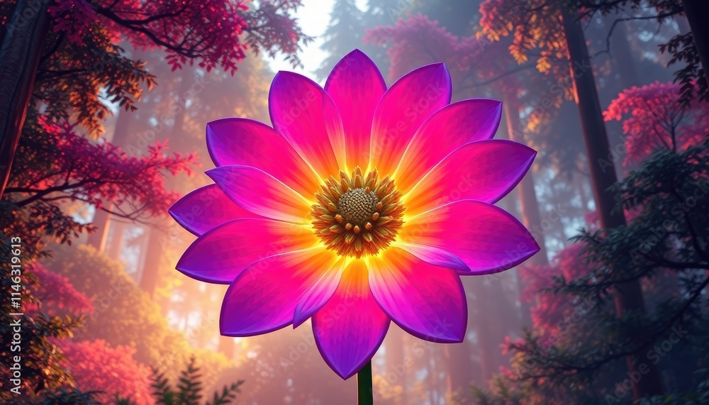 4K HD Wallpapers Massive Digital Flower Blooming In The Center Of A ...