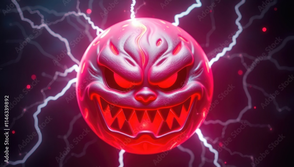 Ilustración de Stock 4K HD Wallpapers Angry Emoji With Molten Veins ...