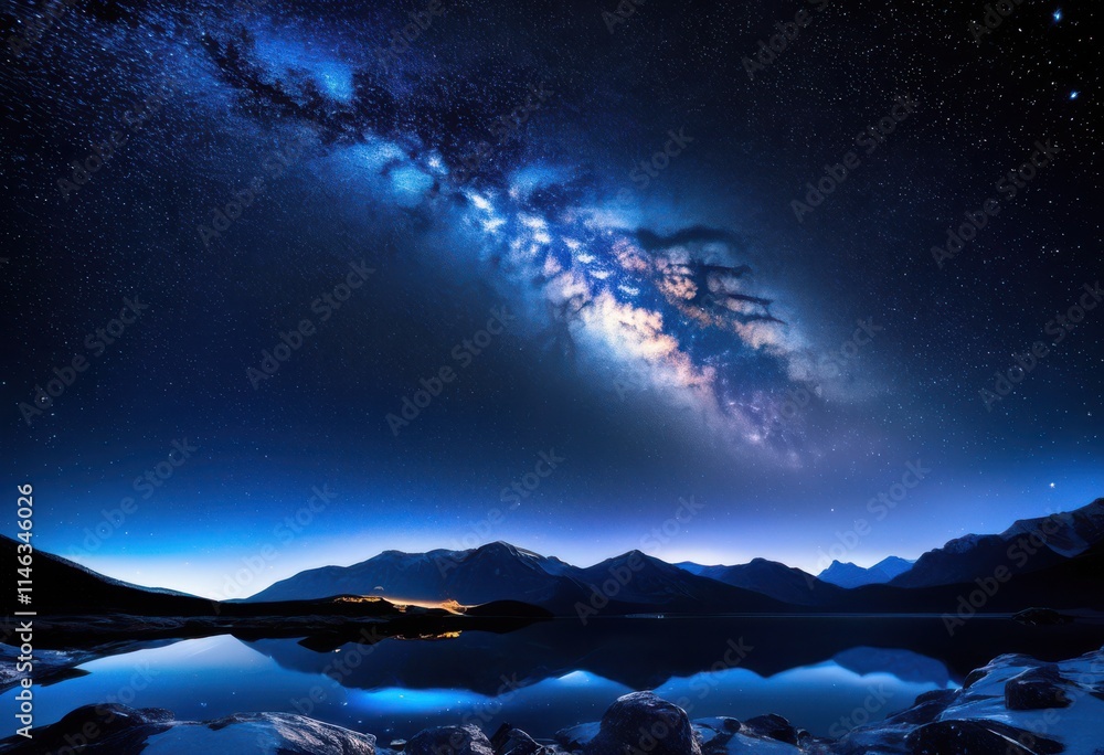 astrophotography displaying stunning night sky vibrant twinkling ...