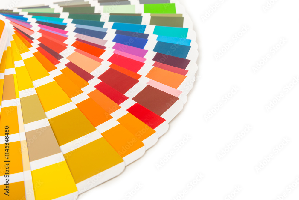 Color palette isolated on white background. Color palette guide. paper ...