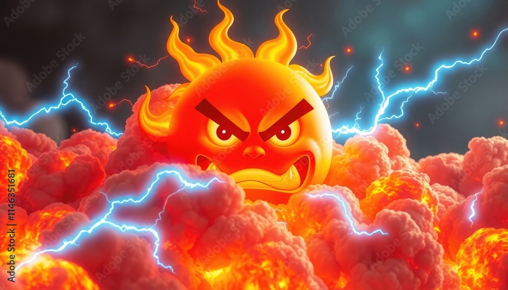 Ilustración de Stock 4K HD Wallpapers Angry Emoji Surrounded By ...