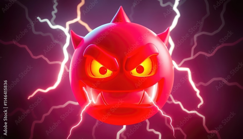 4K HD Wallpapers Angry Emoji With Fiery Eyes And A Glowing Red Face ...