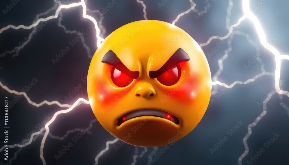 Stock-Illustration „4K HD Wallpapers Angry Emoji With Red-Hot Veins ...
