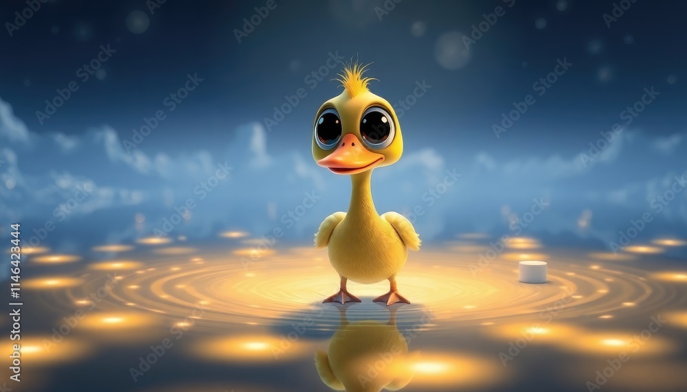 4K HD Wallpapers Caricature Duck With Oversized Eyes, Waddling Across A ...