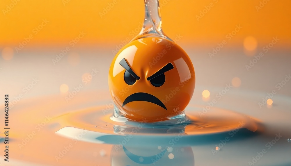 4K HD Wallpapers Angry Emoji Suspended In A Pool Of Liquid Glass ...