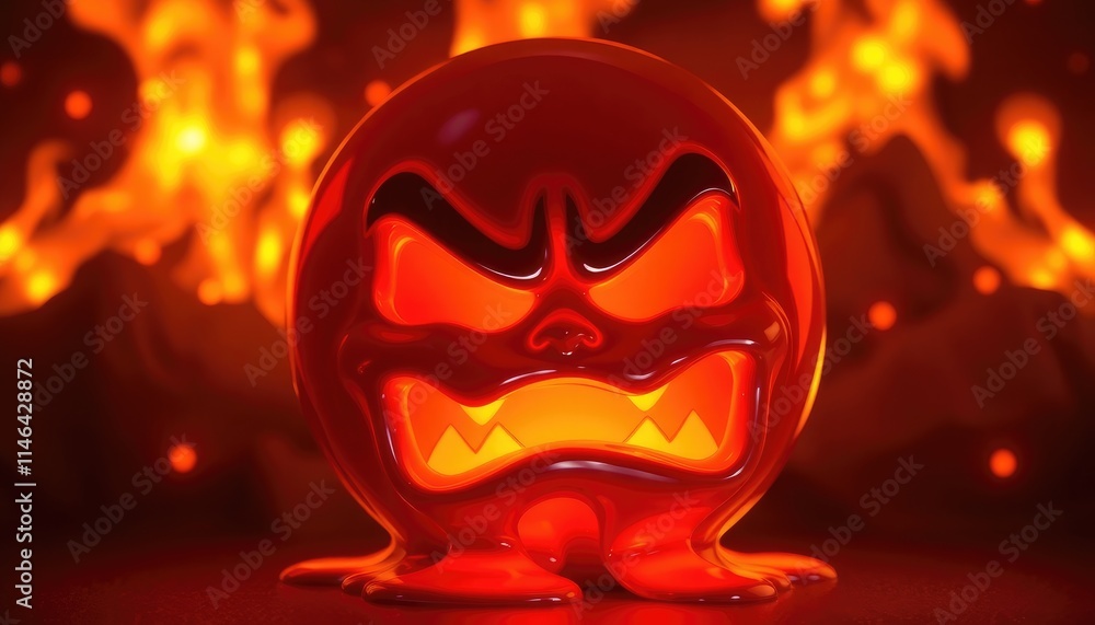 4K HD Wallpapers Angry Emoji With Its Features Melting Into A Liquid ...