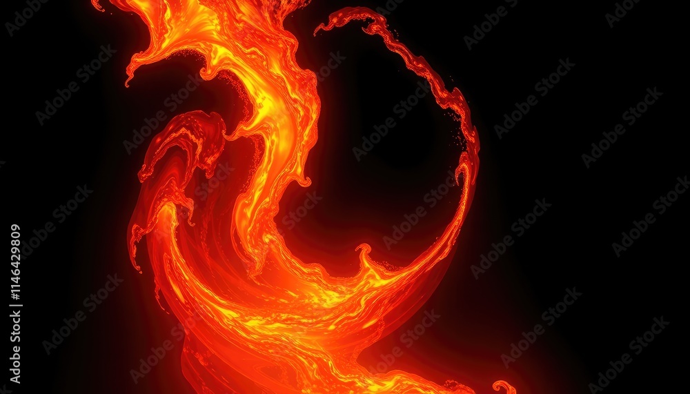 4K HD Wallpapers Swirling Vortex Of Molten Lava Glowing Bright Orange ...