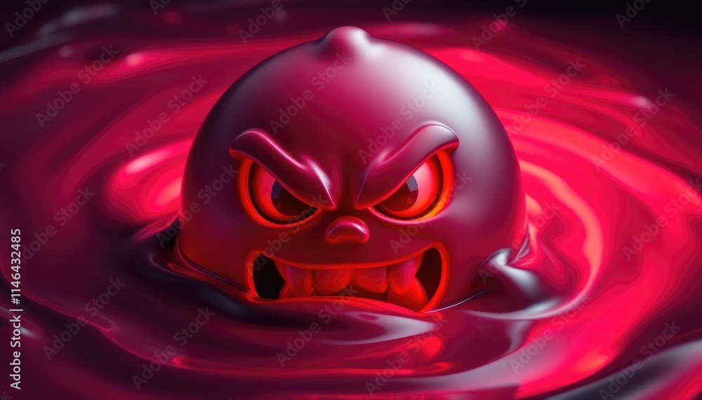4K HD Wallpapers Angry Emoji With Its Face Partially Submerged In Thick ...