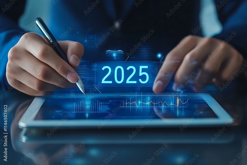 2025 new year forecast strategy. Startup business 2025 positive ...