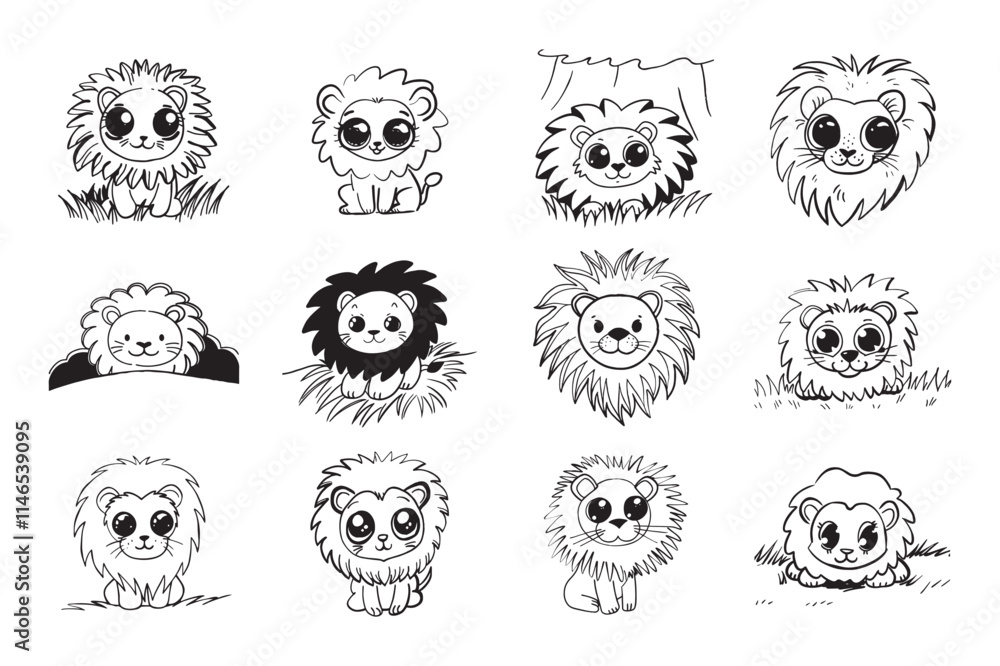 Adorable Lion Head seg Pencil Art. A Blend of Creativity and Charm ...