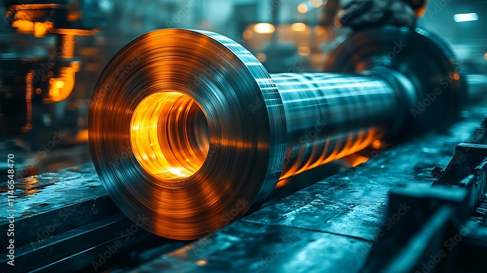 Molten Metal Precision: A close-up of a glowing metal rod during ...