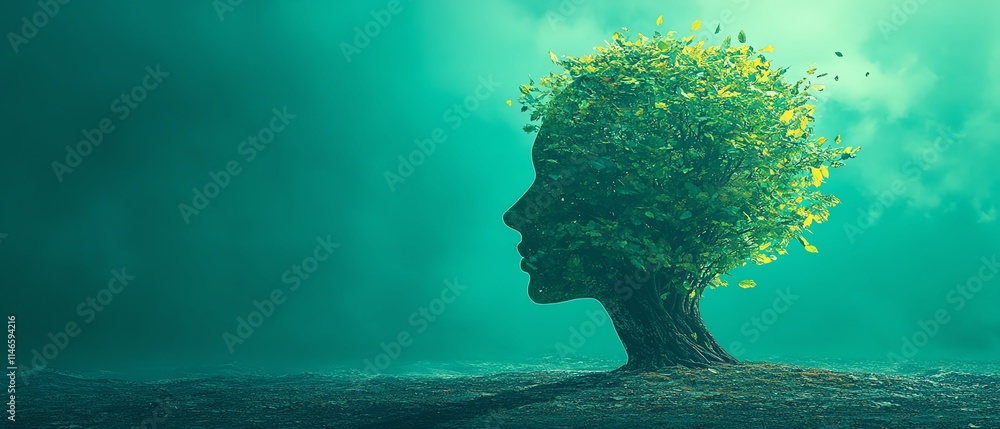 Ilustración de Stock Emptiness and renewal symbol, tree and leaves ...