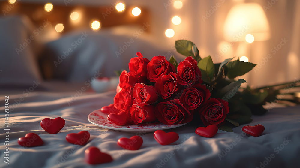 Corazón romántico formado por corazones pequeños de colores, ideal para ...