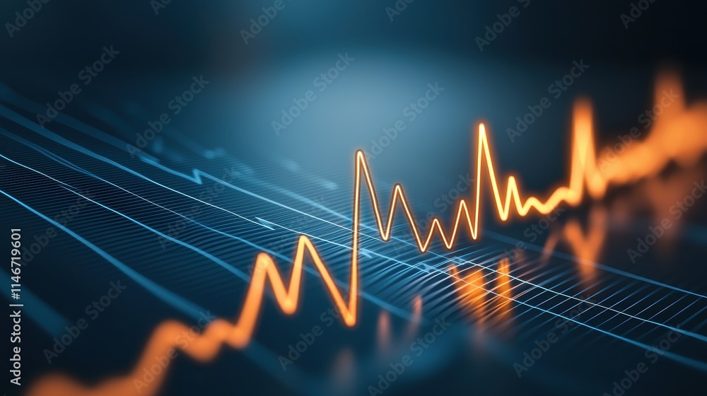 solid ground surface depth Concept. Visual representation of data with ...