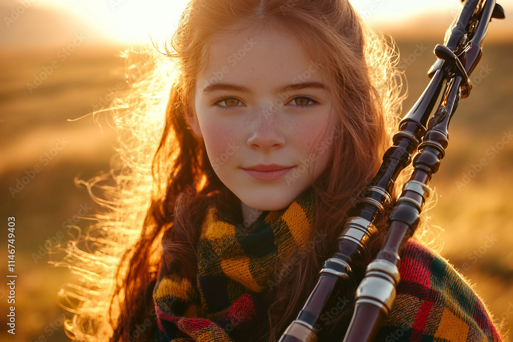 Authentic Scottish person Piper in Traditional Attire, Generative AI ...