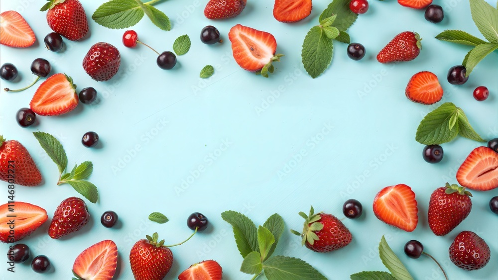 fruits watermelon strawberries blueberries raspberries peaches baby ...