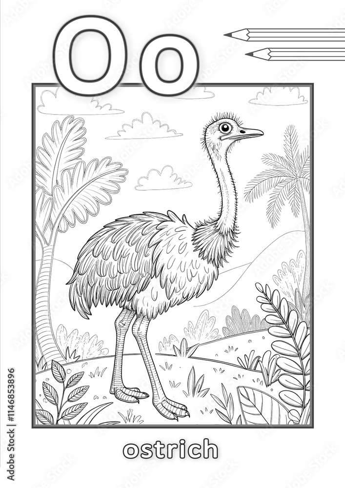Coloring page for children with letters of the English alphabet, letter ...