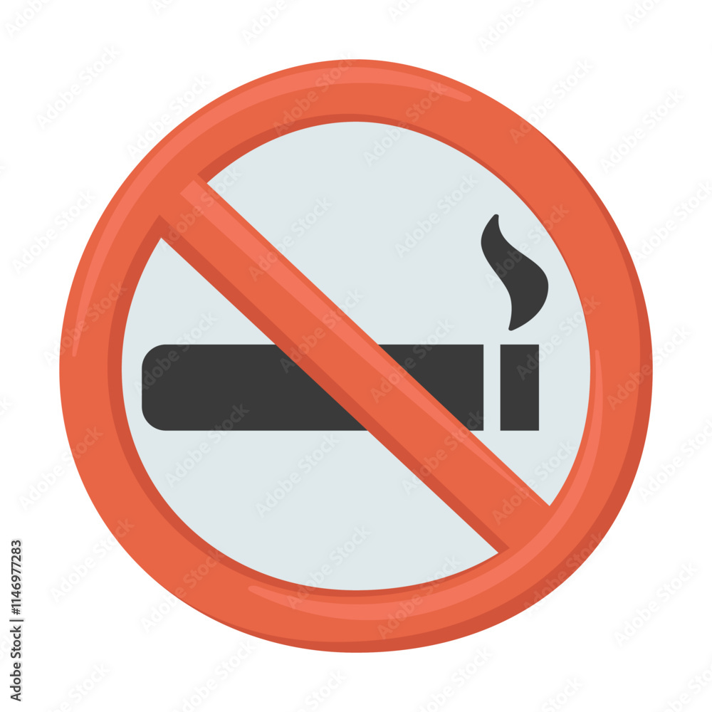 No Smoking Emoji Icon Illustration. Sign Vector Symbol Emoticon Design ...