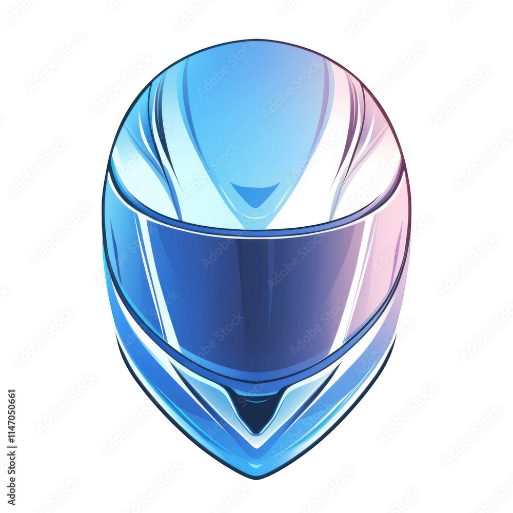 Blue icon of Motorcycle Helmet isolated on a transparent background ...