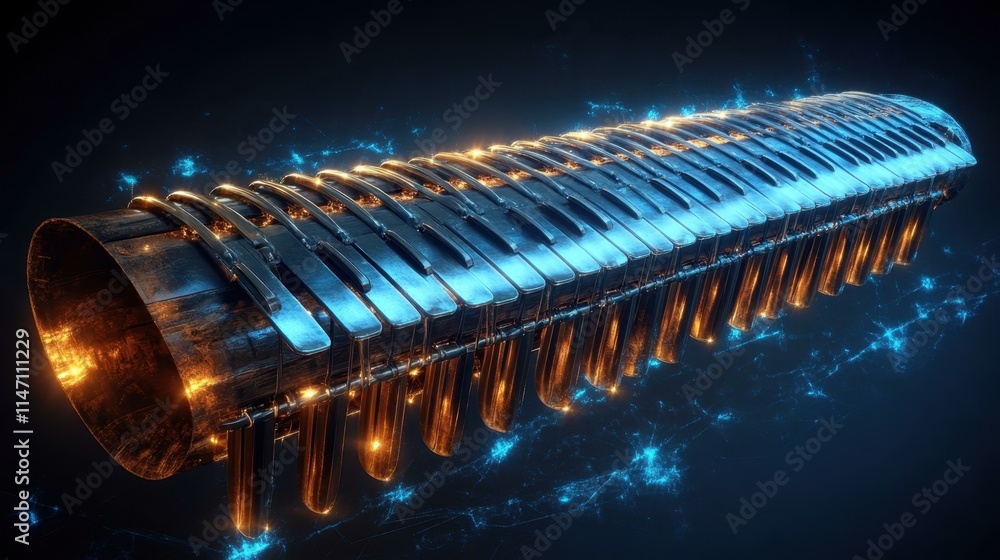 Musical Instruments Glockenspiel A percussion instrument with metal ...