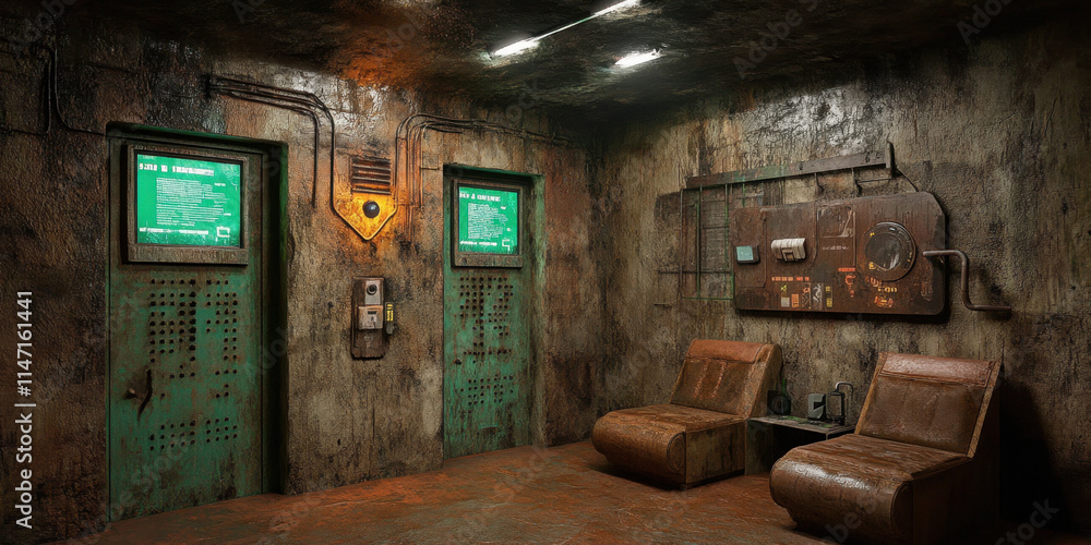 Emergency shelter bunker design underground photorealistic secure ...