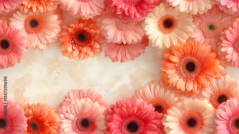 Gerbera Daisy Delight: A vibrant and cheerful arrangement of coral and ...