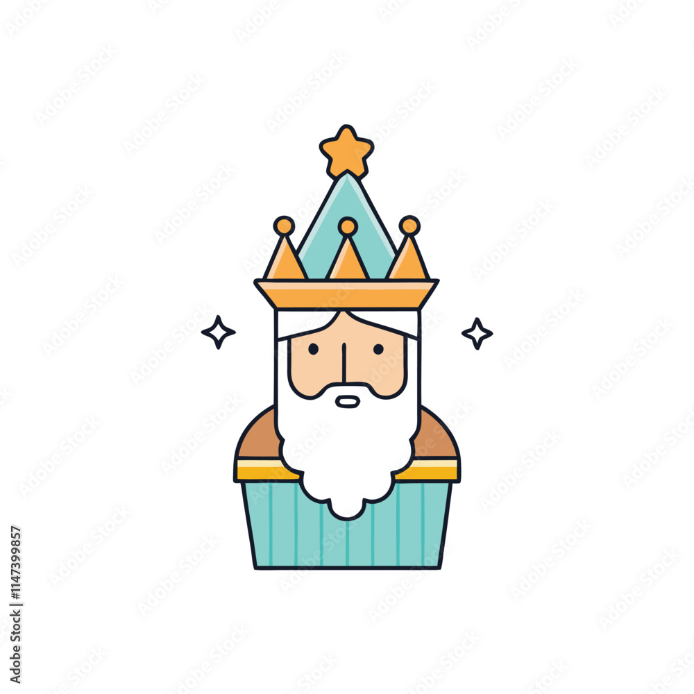 Vector de Stock "Flat design Epiphany Day illustration with vibrant ...