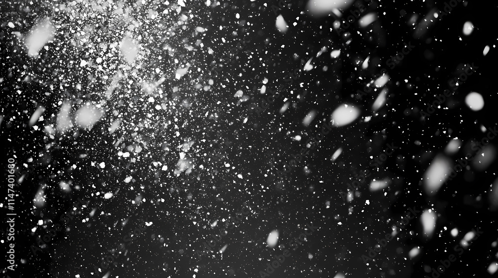 Snow. falling snowflakes. realistic snow overlay background. snowfall ...