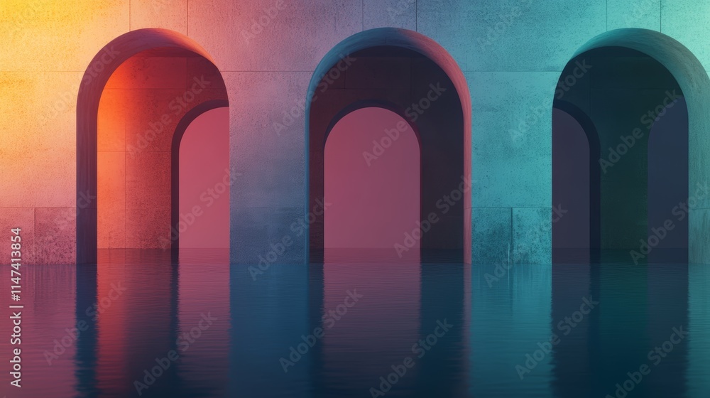 Captivating architectural design, exploring the beauty of arches in a ...