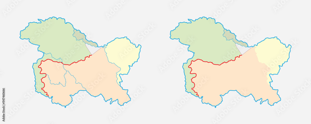 Map of Kashmir is a geographical region of the Indian subcontinent - Political Map of Kashmir ...