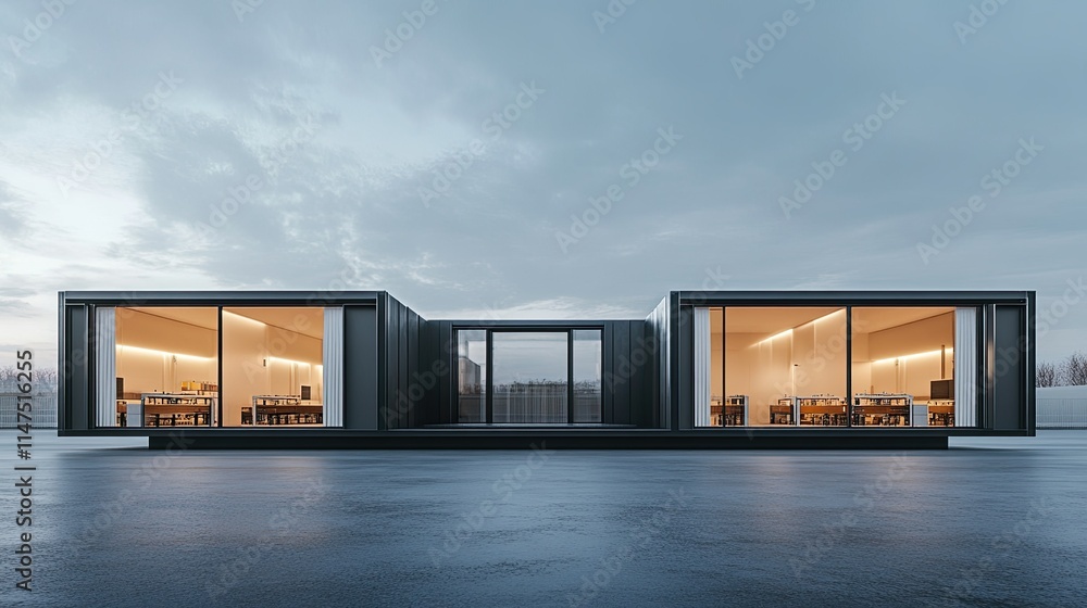 Modular factory designed for flexible production with compact ...