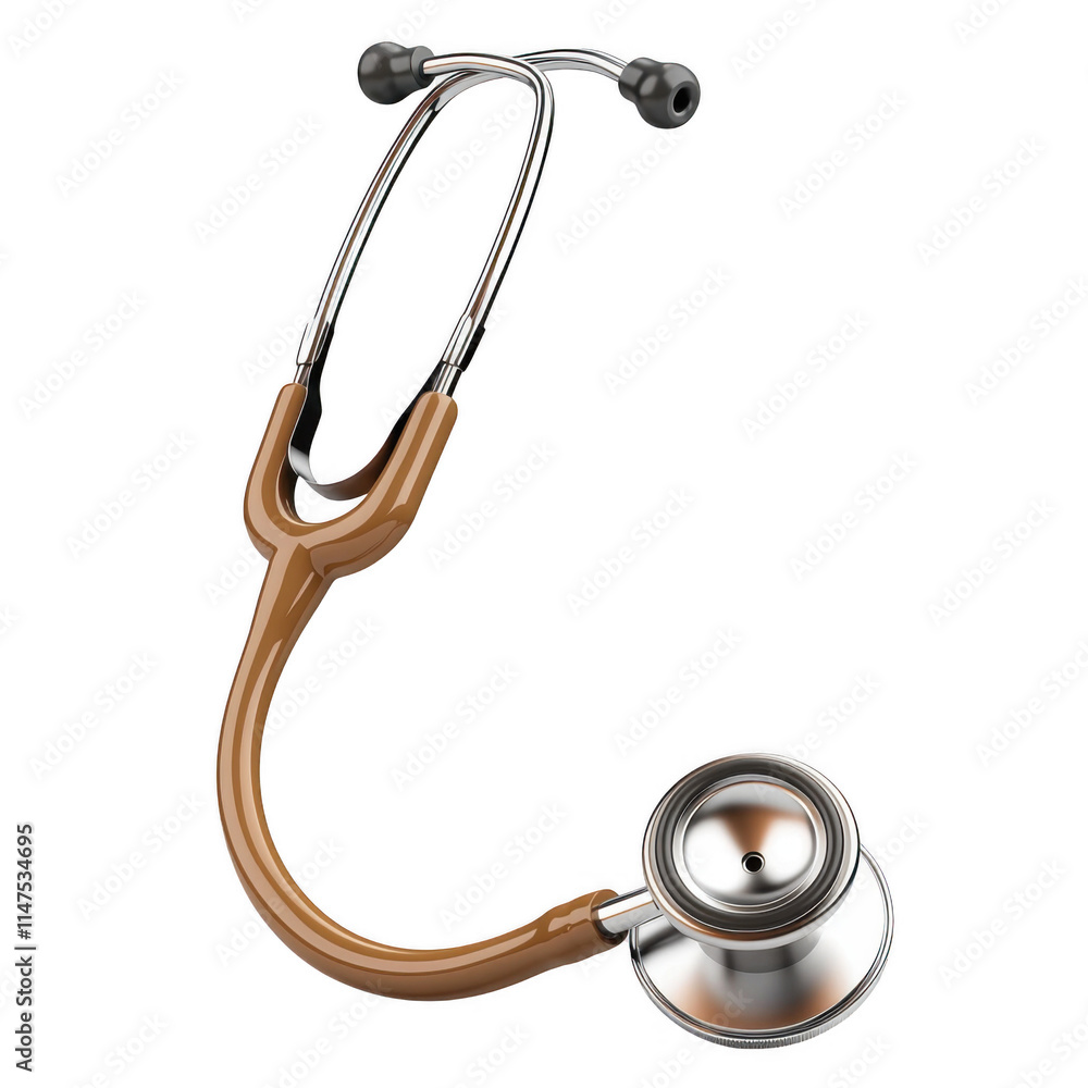 Brown icon of Stethoscope isolated on a transparent background ...