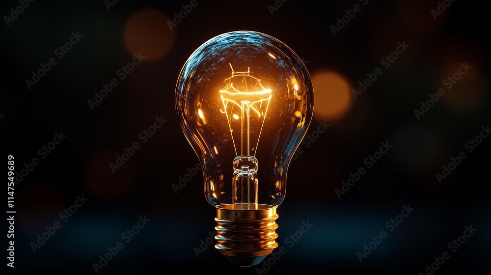 imagine prompt: symbolic minimalist gold bar forming a lightbulb ...