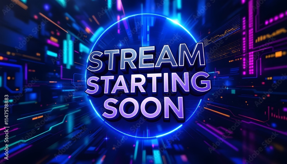 Unique Stream Starting Soon Overlay for Twitch Stock Photo | Adobe Stock