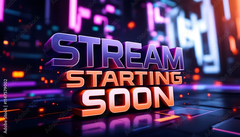 Unique Stream Starting Soon Overlay for Twitch Stock Photo | Adobe Stock