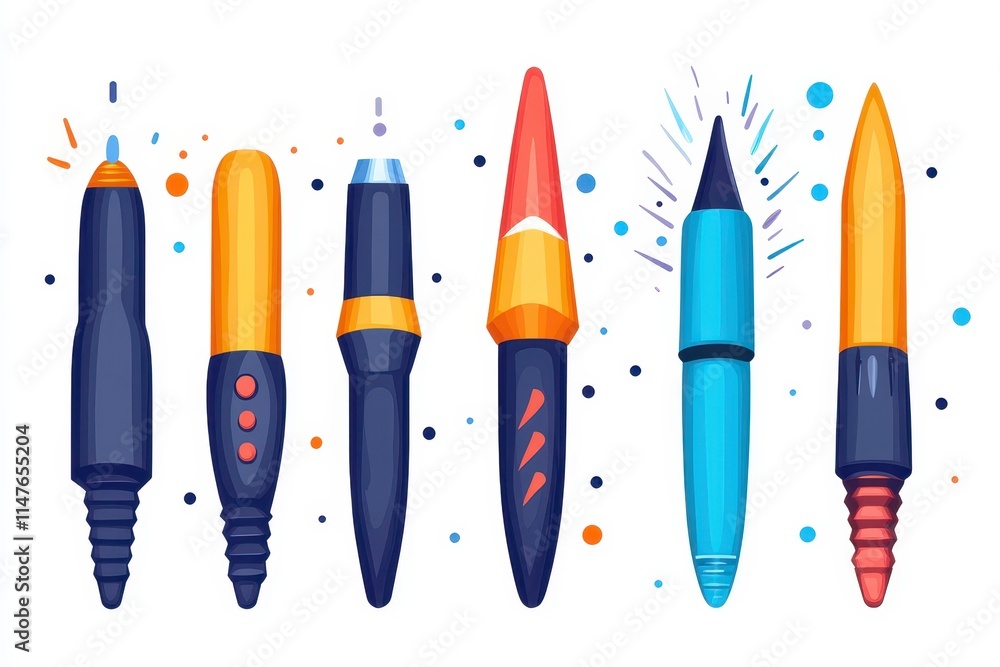 Simple Illustration Of Welding Electrodes In Grid Layout Stock Illustration Adobe Stock