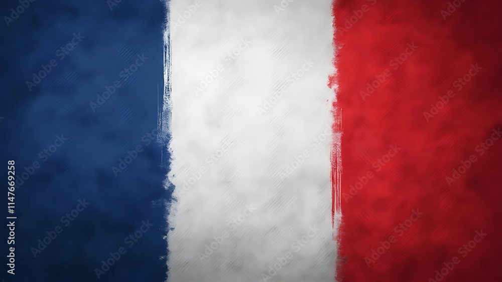 French Flag Illustration: Iconic Blue, White, and Red Tricolor Design ...