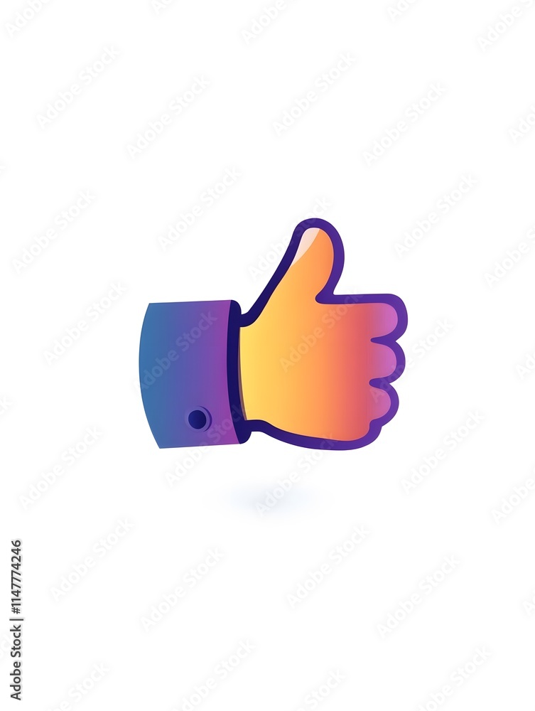 thumbs up like icon logo symbol. Positive feedback approval emoji Stock ...