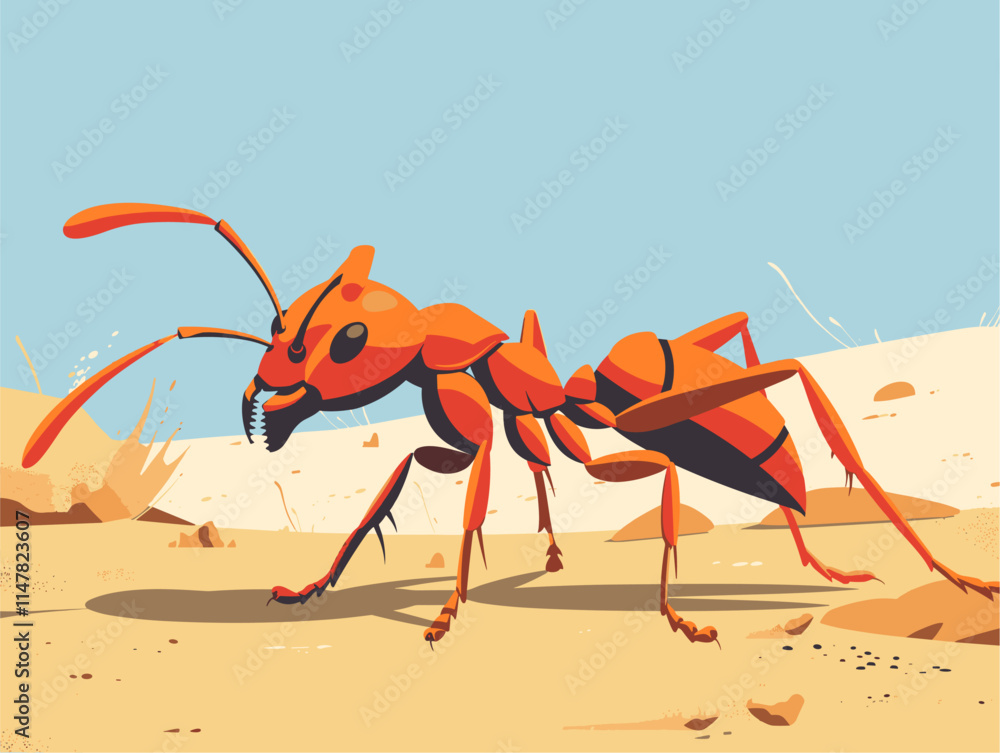 Ant Abdomen: Animated Vector Illustration of the Food Storing and Egg ...