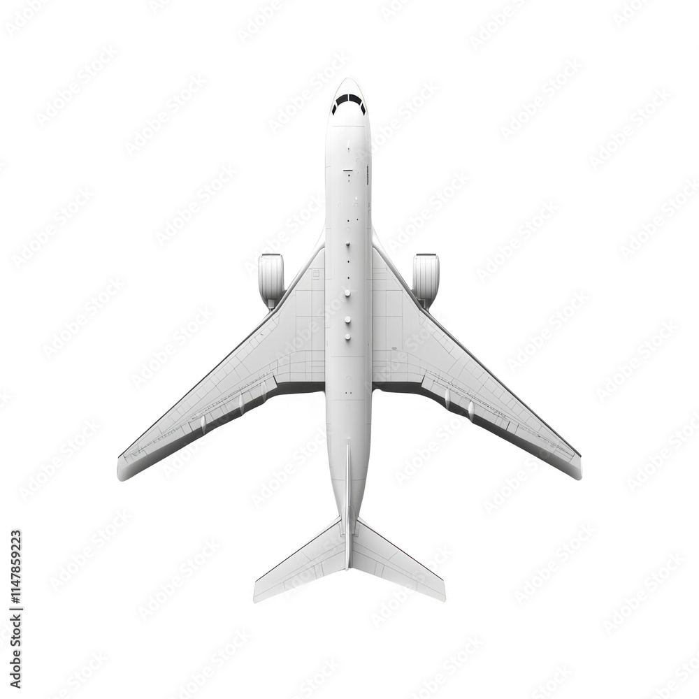 white icon of Airplane isolated on a transparent background Minimalist ...