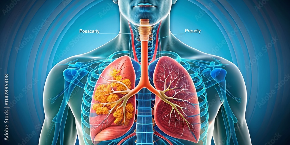 Human Respiratory System Anatomy Diagram: Lungs, Trachea, Diaphragm ...