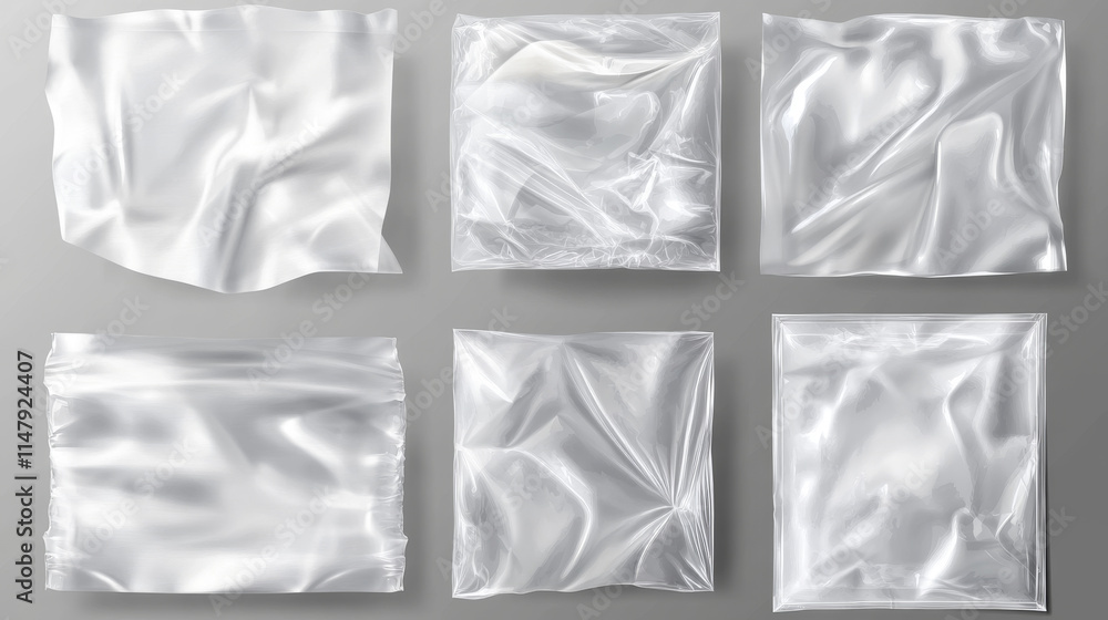 Vinyl transparent wrap film for packaging with overlay effect. Whole ...