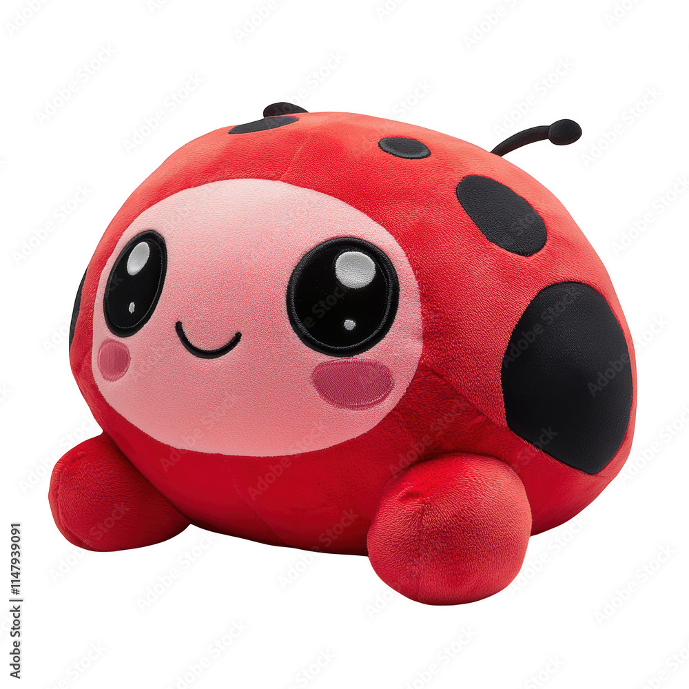 Red plush toy resembling "Ladybug" character, transparent PNG for ...